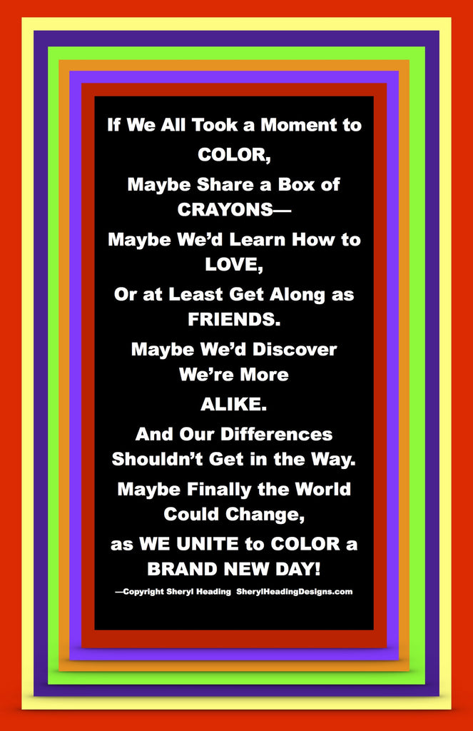 Color A Brand New Day! Poster – Sheryl Heading Designs
