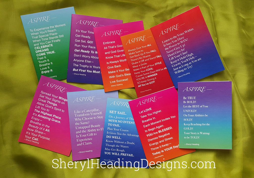 Aspire Inspirational Blank Note Cards, Set of 10 Boxed Cards – Sheryl ...